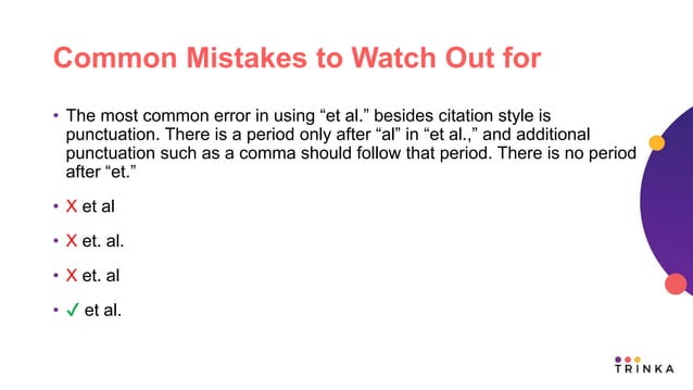 How To Use “Et Al.” In Academic Writing | PPTX