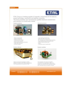 The ETAL Group, Sweden | PDF