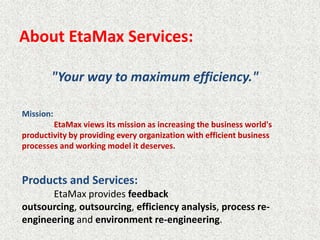 EtaMax services | PPTX
