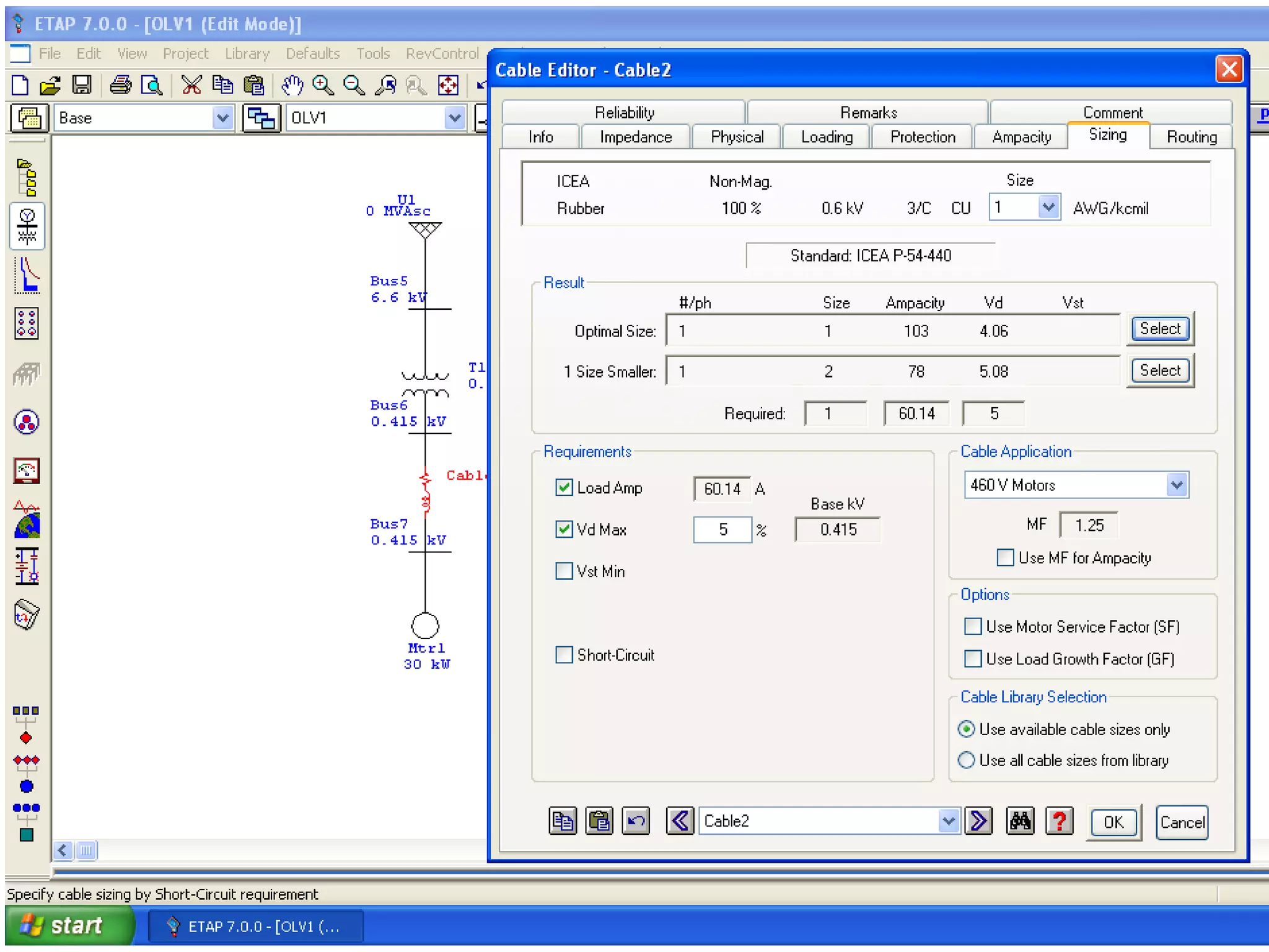 Cable sizing in ETAP | PPT