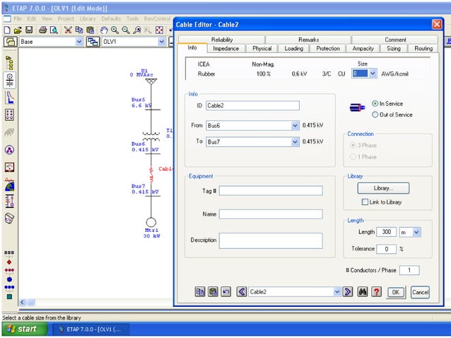 Cable sizing in ETAP | PPT