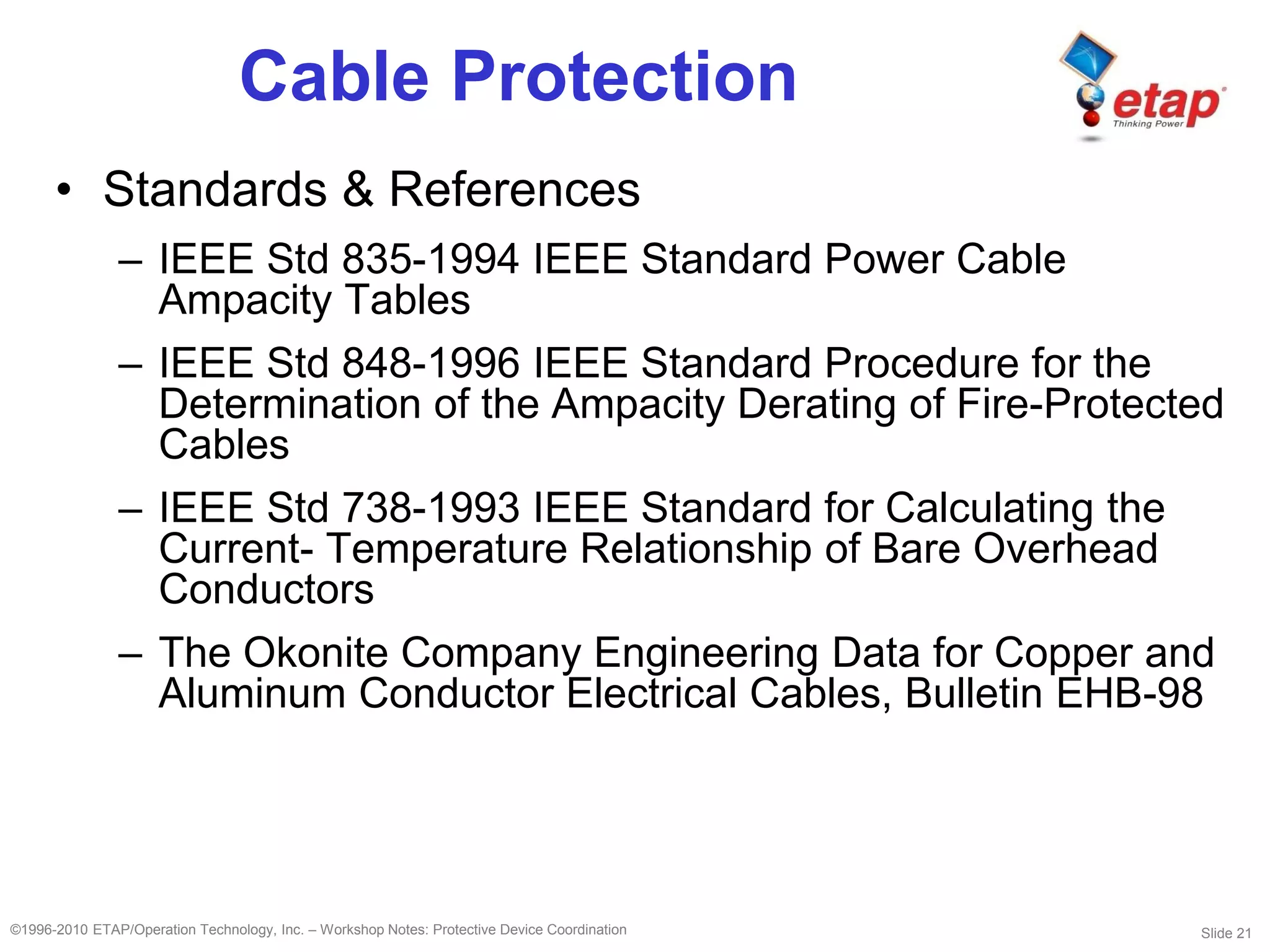 ETAP - device coordination | PDF