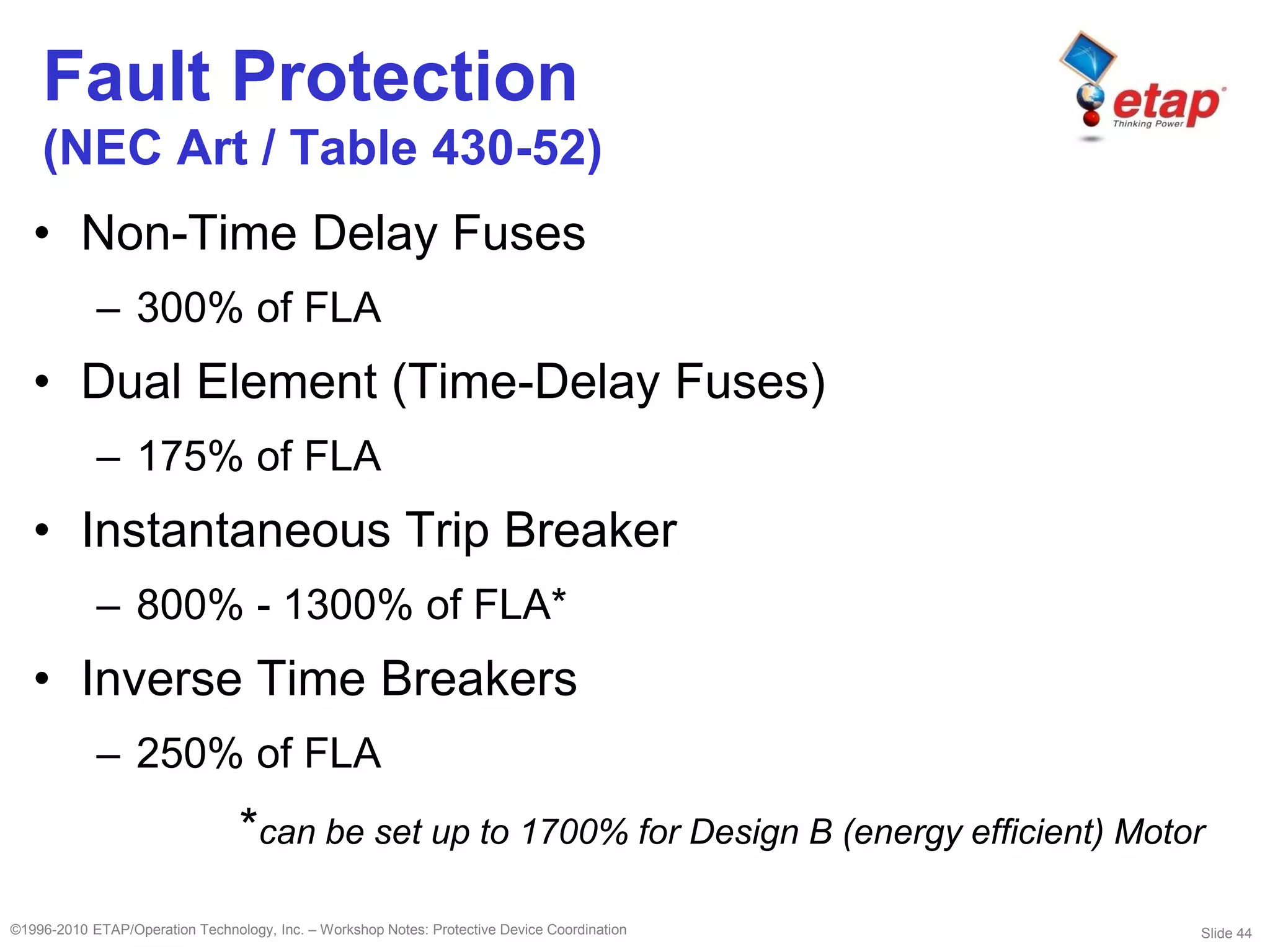 ETAP - device coordination | PDF