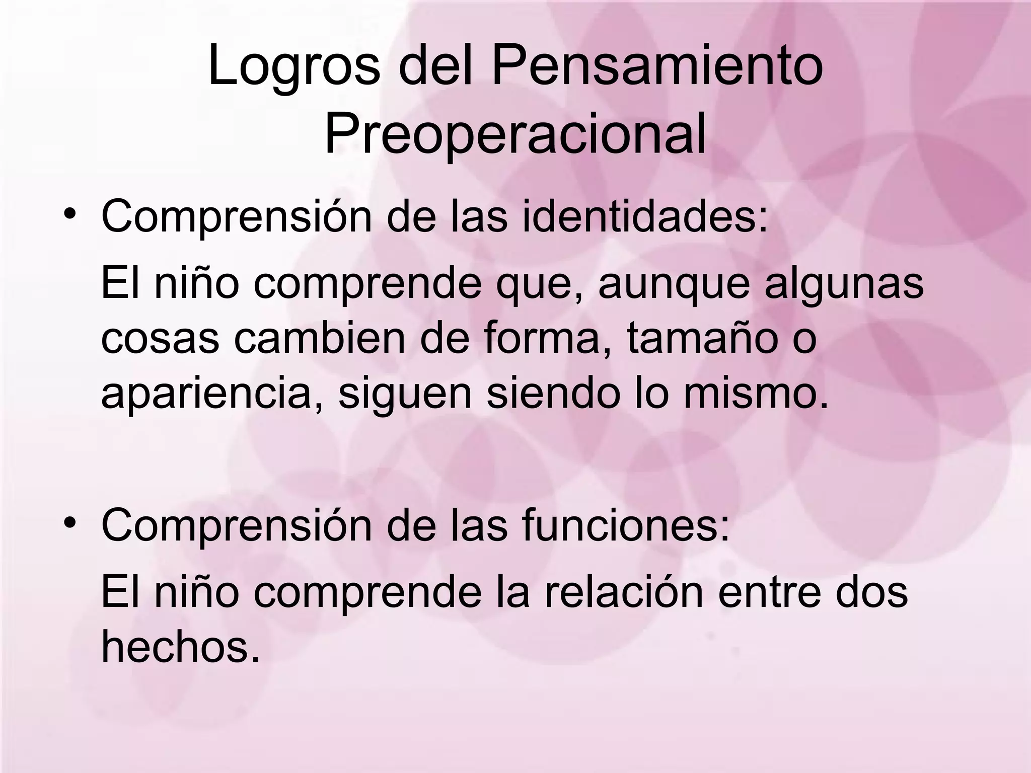 Etapa preoperacional de piaget | PPT