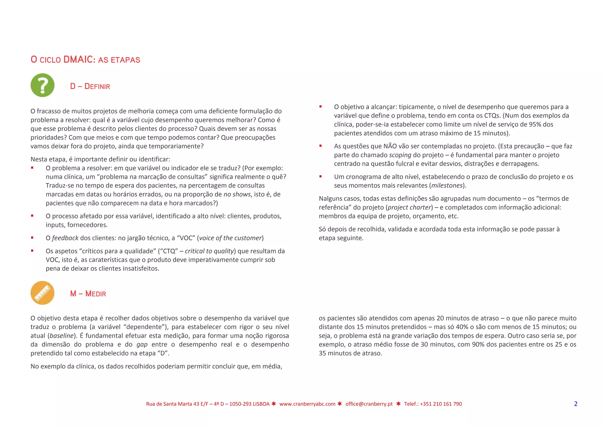Etapas dmaic | PDF
