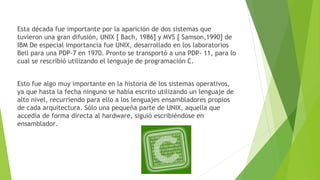 Etapas de la historia de los sistemas operativos | PPT