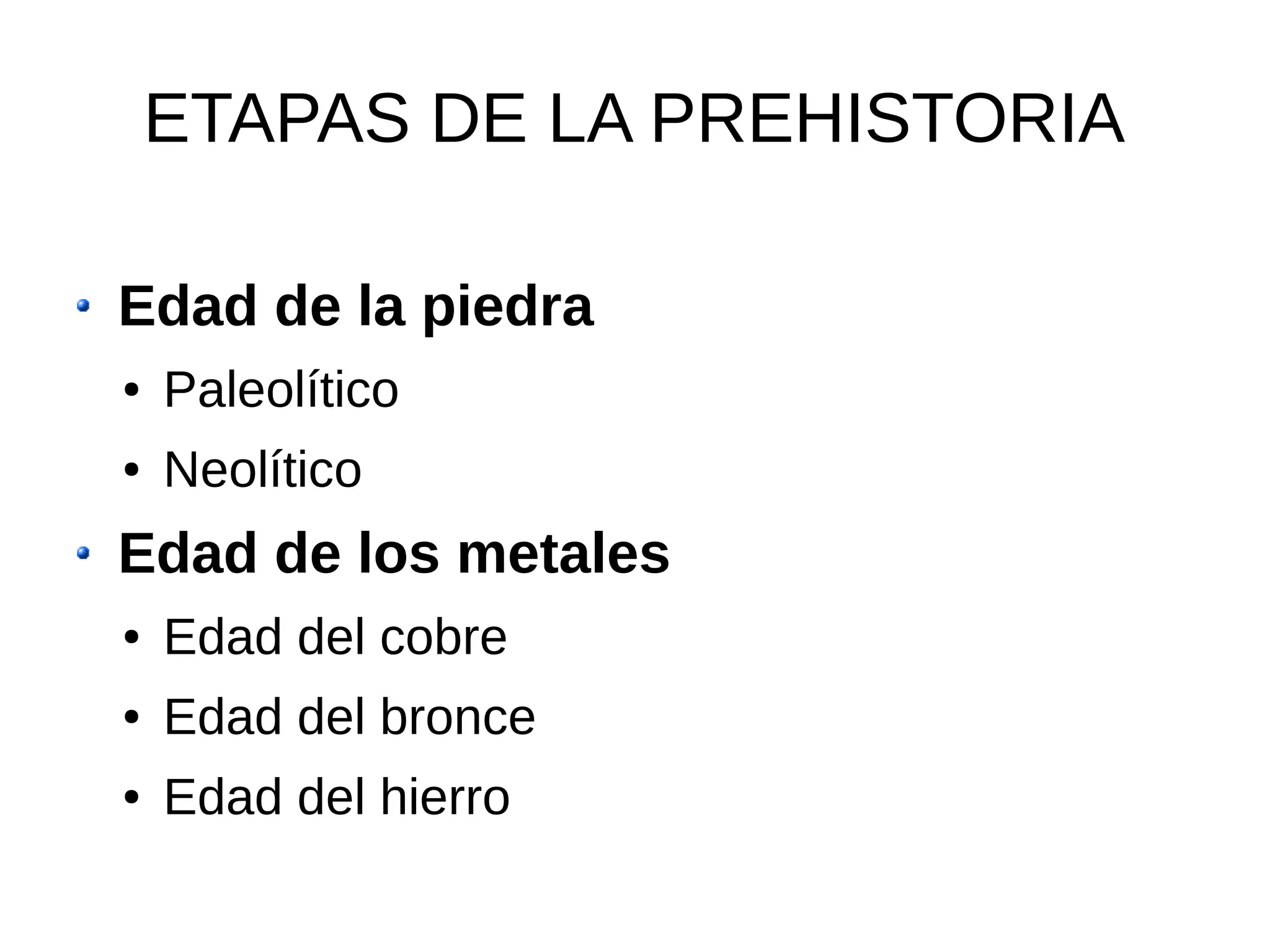Etapas de la Prehistoria | ODP