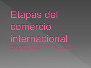 Etapas del comercio internacional | PPT