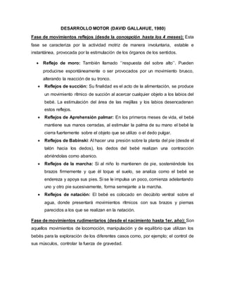 Etapas del desarrollo ejemplo | DOCX