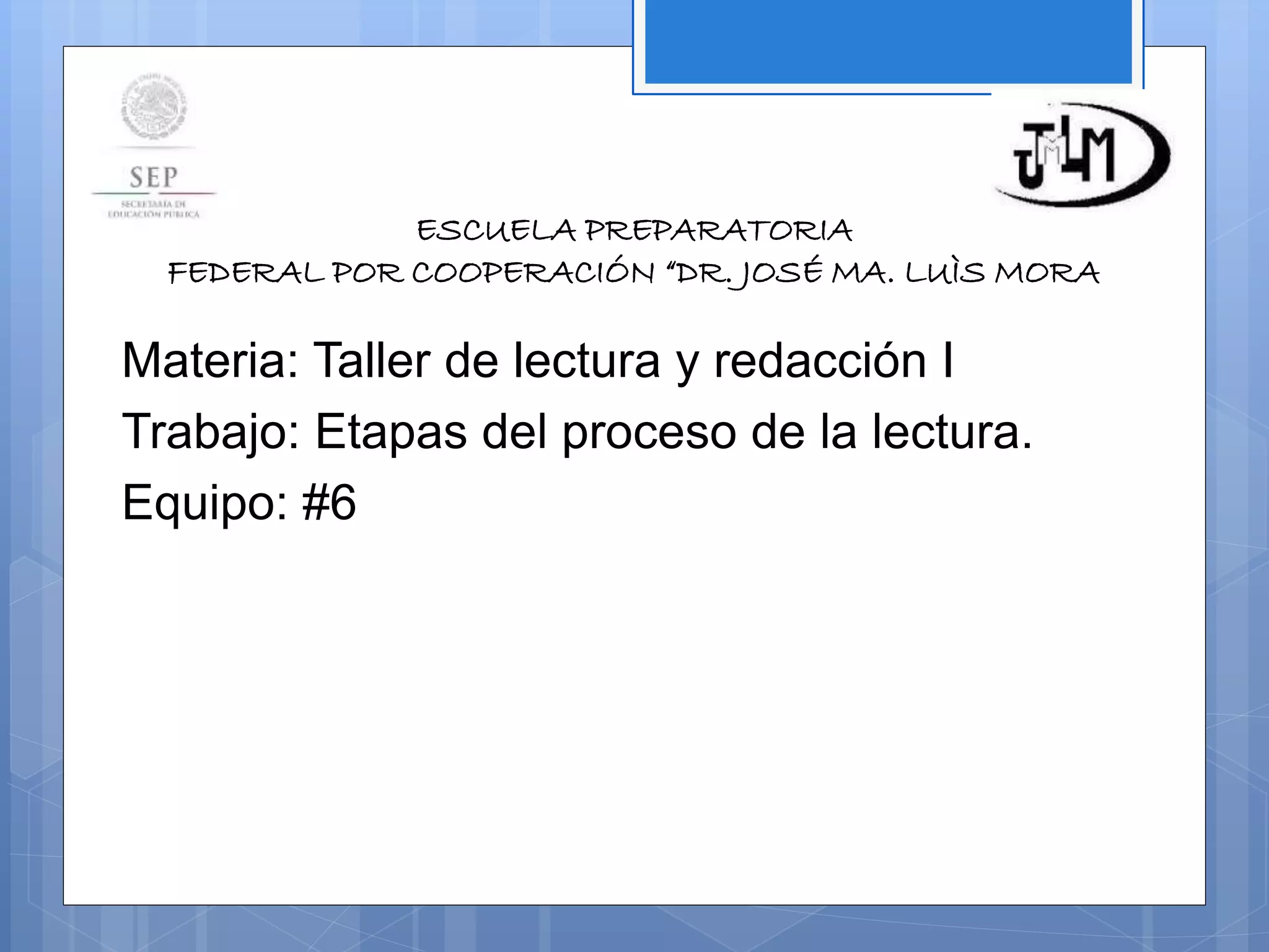 Etapas del proceso de la lectura | PPTX | Books and Literature