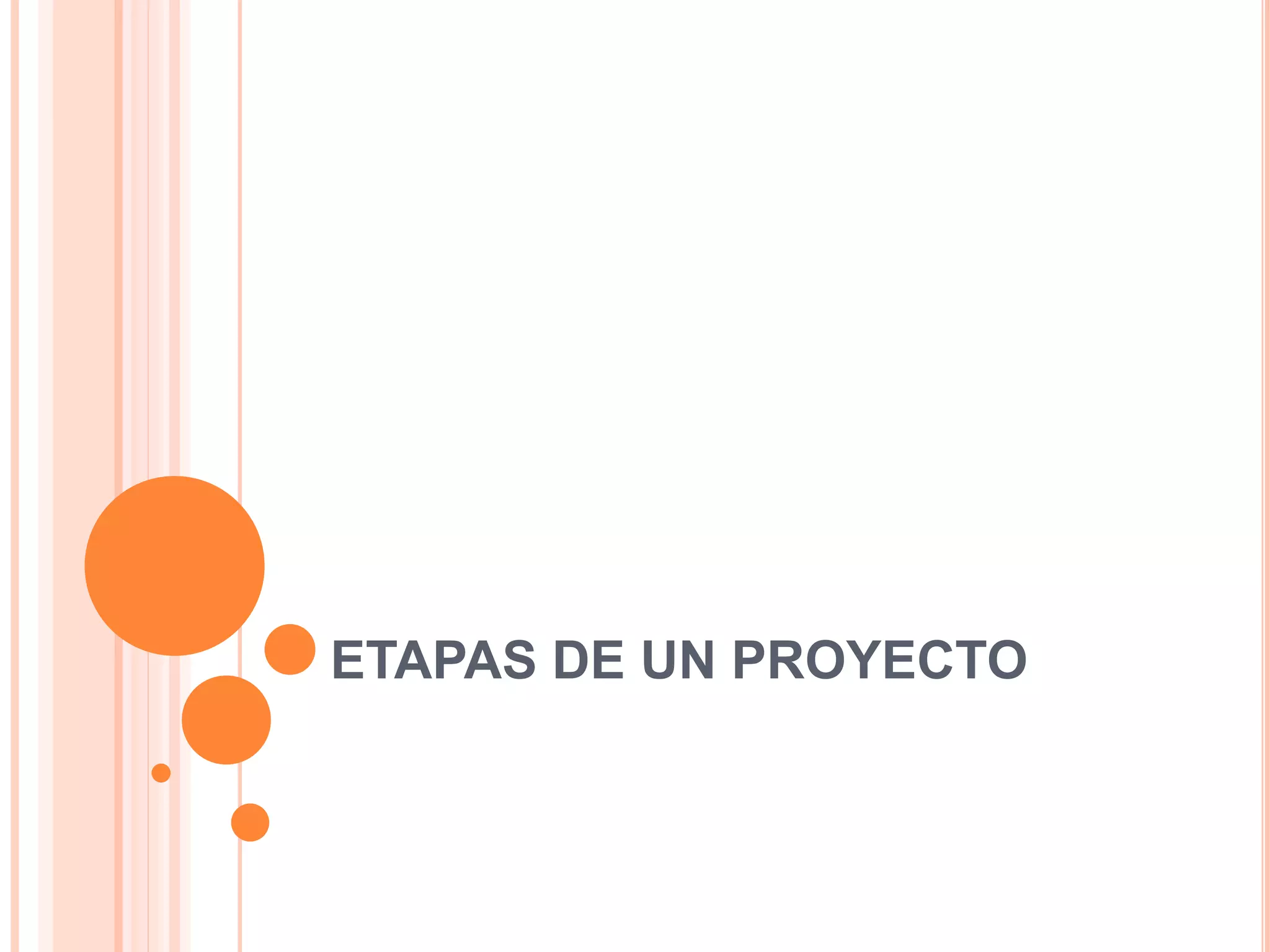 Etapas De Un Proyecto | PPTX