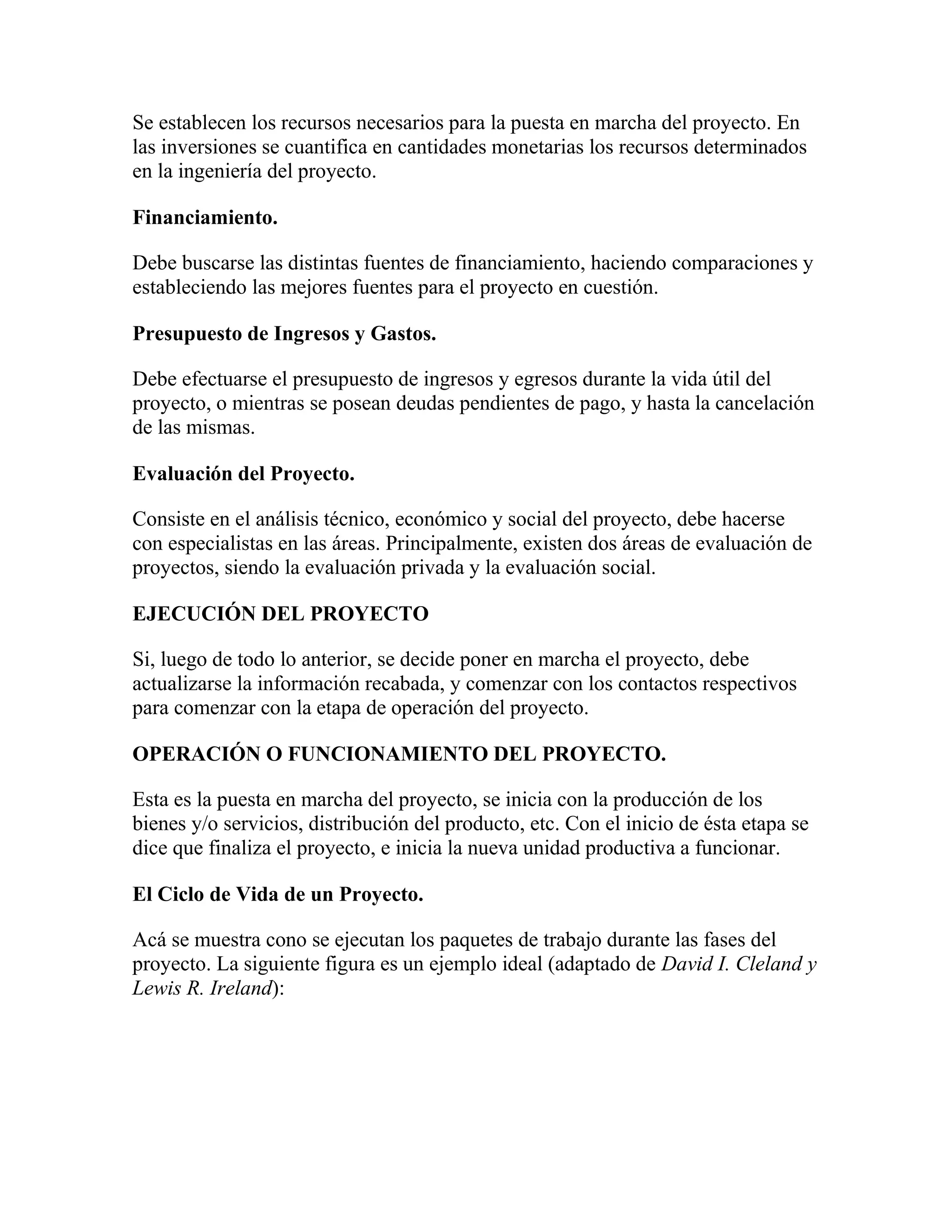 Etapas de un proyecto | DOCX | Civil Engineering Industry | Industries