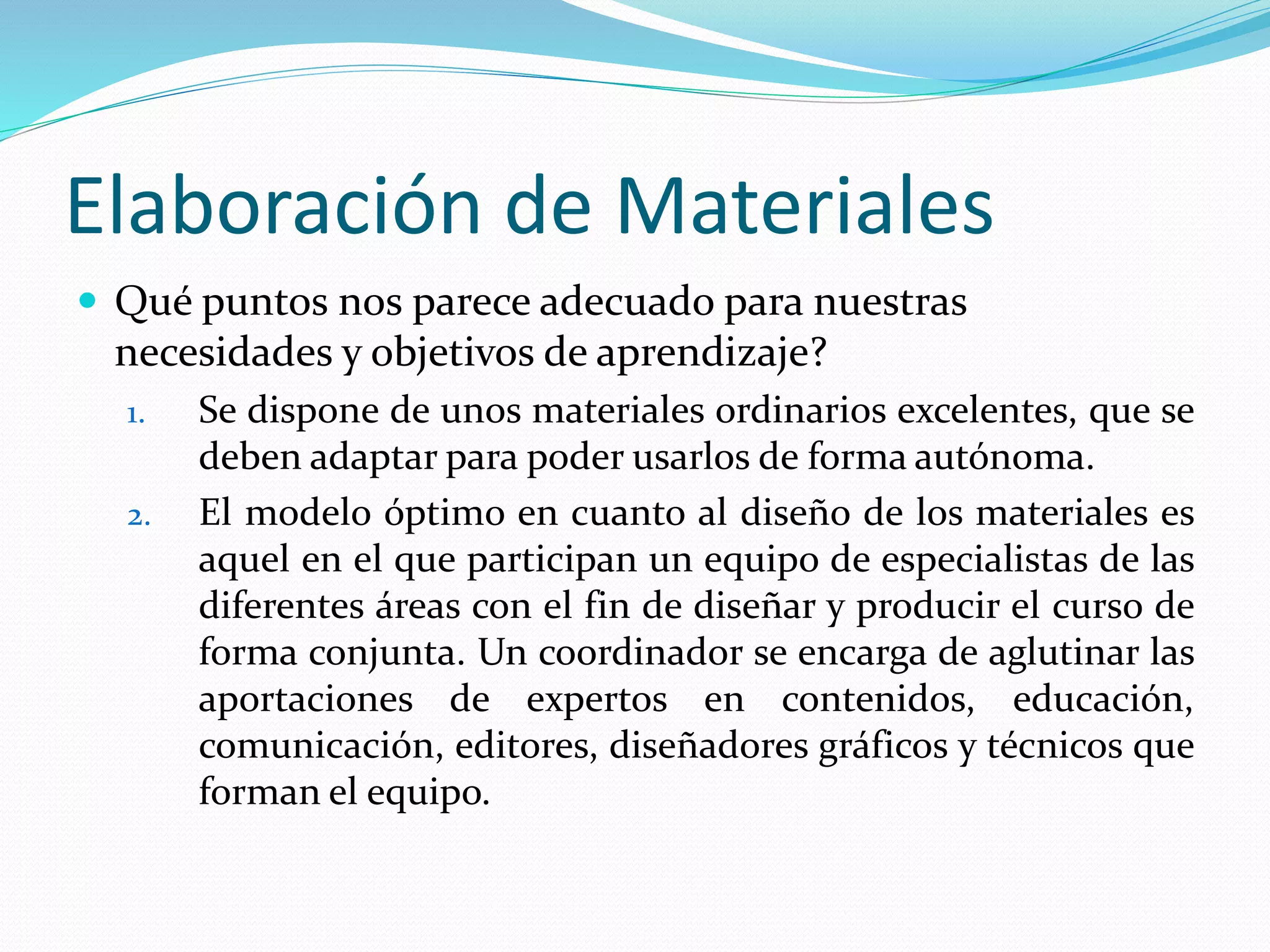 Etapas para el diseño del material didáctico | PPTX