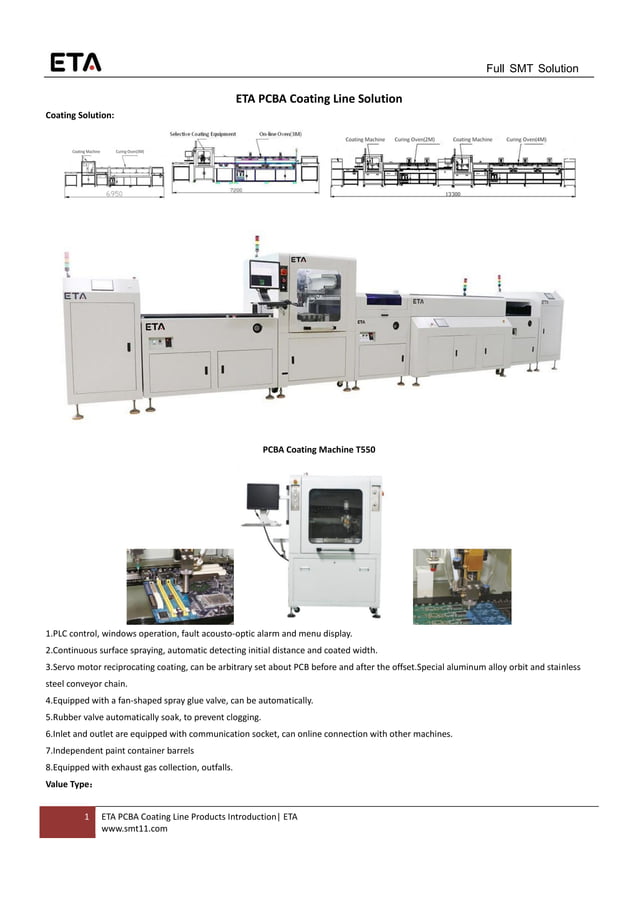 Eta pcba coating line introduction | PDF