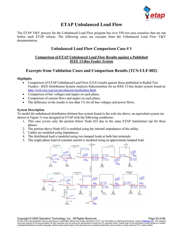 Etap validation cases and comparison results | PDF | Computer Software ...