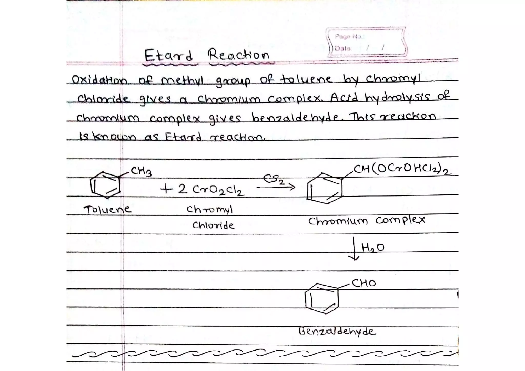 Etard Reaction | PDF