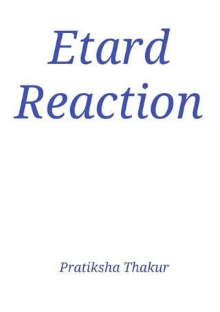 Etard Reaction | PDF