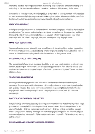 Email Marketing Best Practices: Tips to Improve Your Email Campaigns | PDF