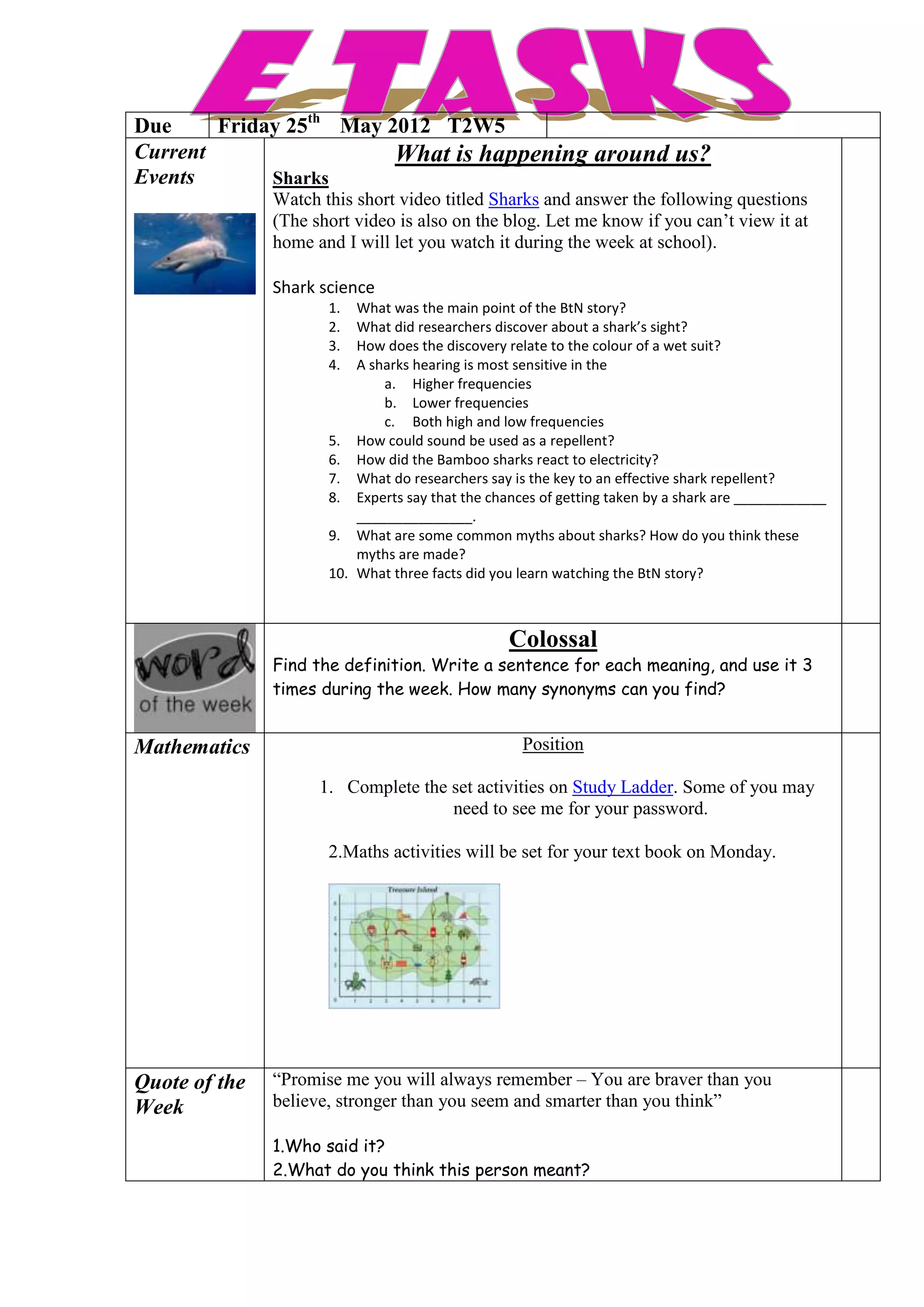 E task week 5 term 2 | PDF