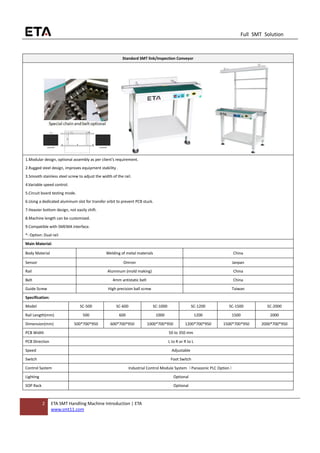 ETA High-end SMT PCB Handling Machine for SMT Production Line | PDF