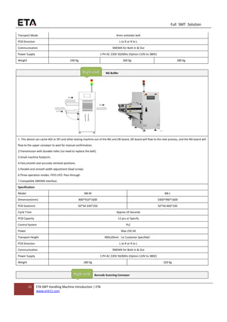 ETA High-end SMT PCB Handling Machine for SMT Production Line | PDF