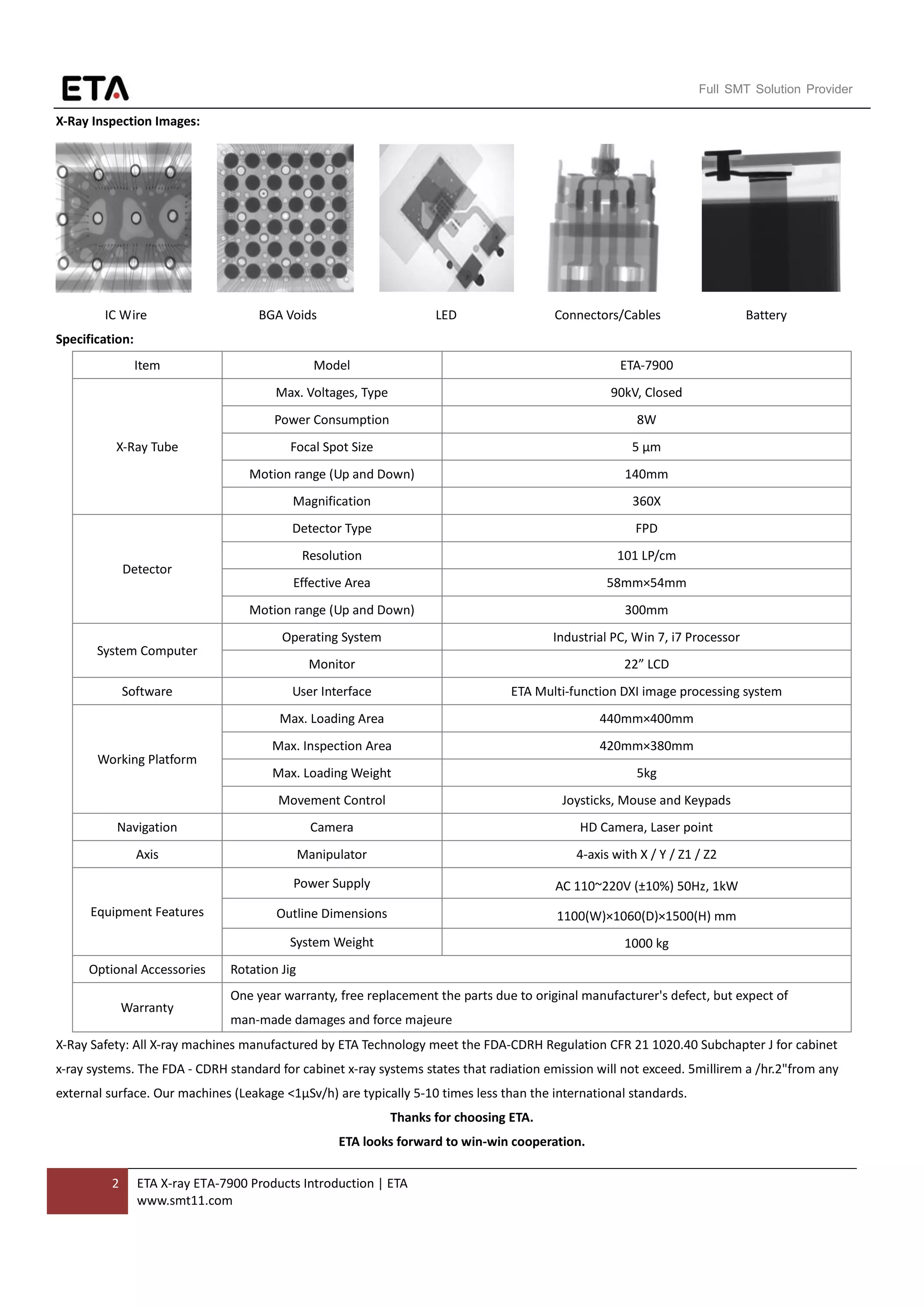 Eta smt x ray eta-7900 | PDF