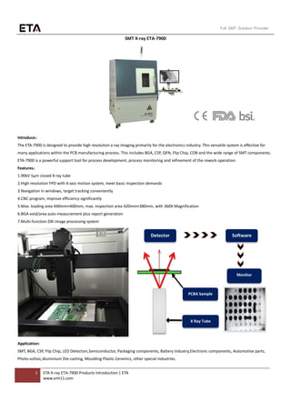 Eta smt x ray eta-7900 | PDF