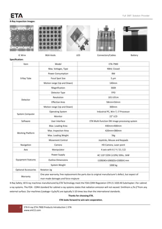 Eta smt x ray eta-7900 | PDF