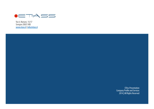 ETAss Company Profile | PPT