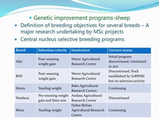 Small ruminant research and development in Ethiopia | PPT