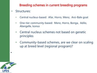 Breeding schemes for sustainable small ruminant genetic improvement in ...