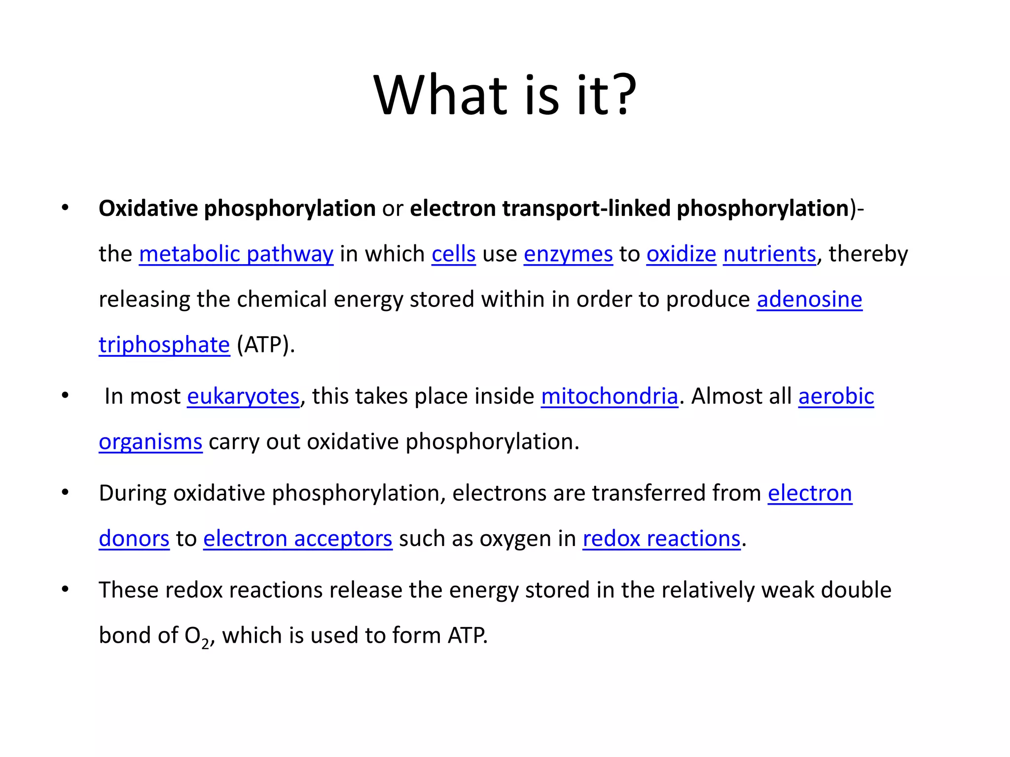 OXIDATIVE PHOSPHORYLATION-ETC chain | PPTX