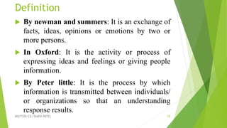 Dynamics of Communication | PPT
