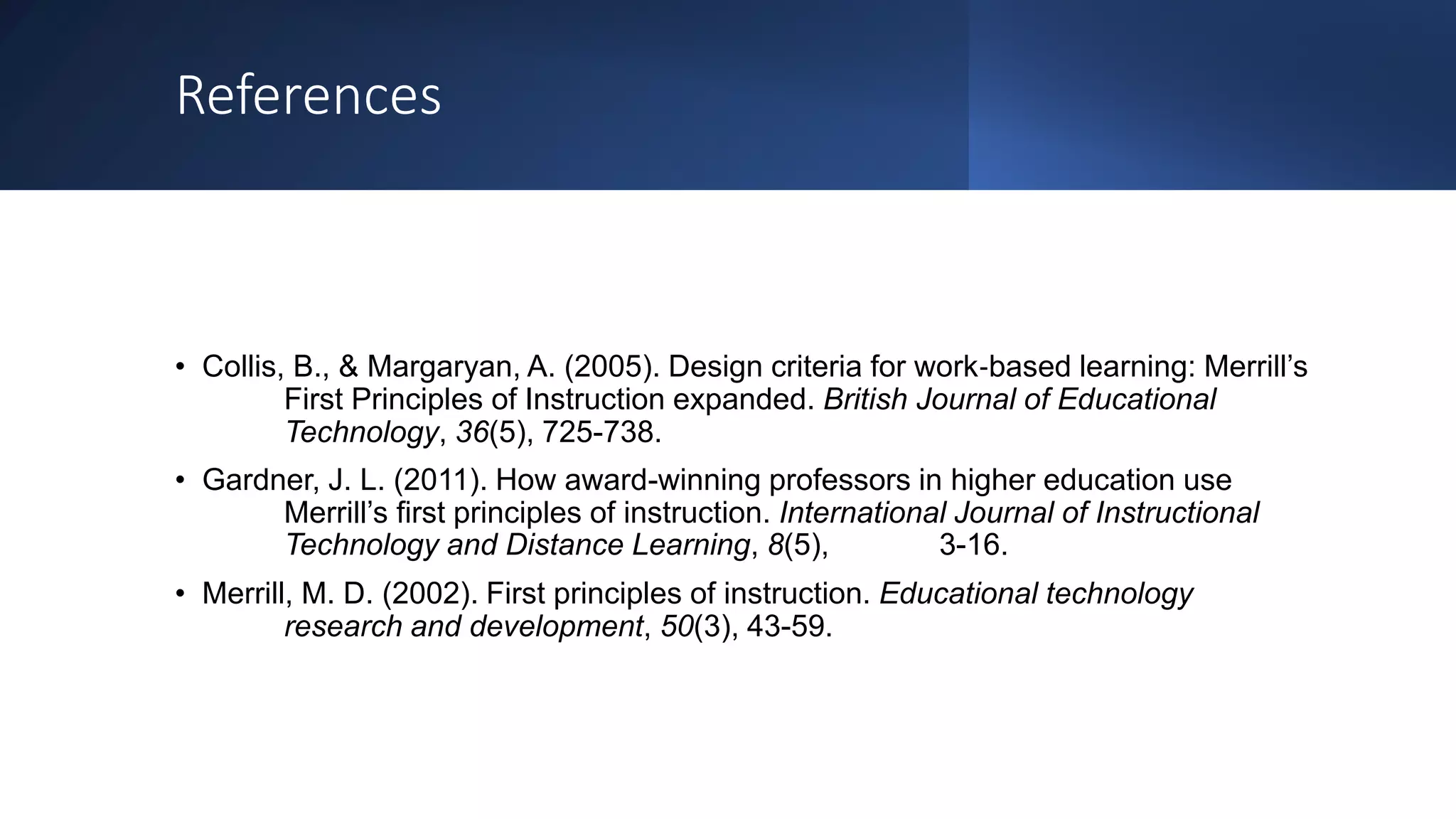 ETC 625 IDM 1.2 - Merrills Principles of Instruction.pptx