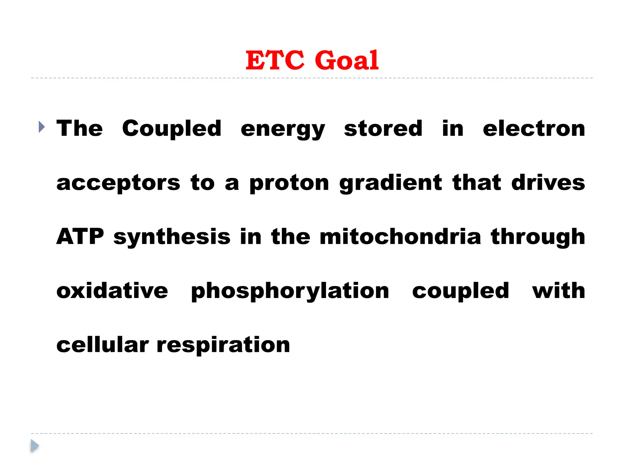 ETC and its Mechanism in biochemistry and b.pharm | PPTX