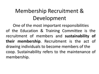 Orientation for Cooperative in Education and Training Committee | PDF