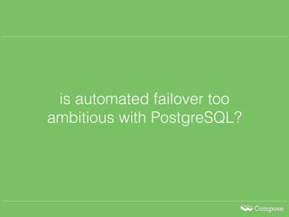 etcd based PostgreSQL HA Cluster | PDF | Databases | Computer Software and Applications