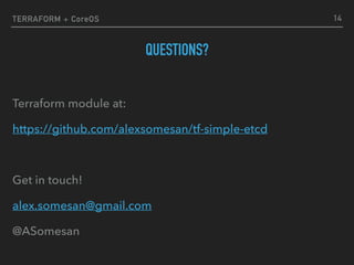 Etcd terraform by Alex Somesan | PDF | Cloud Computing | Internet