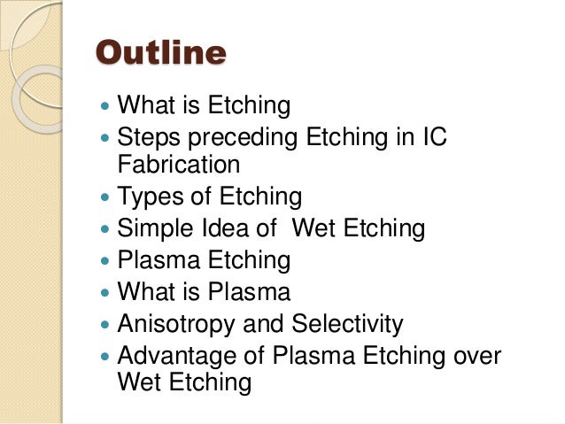 Etching