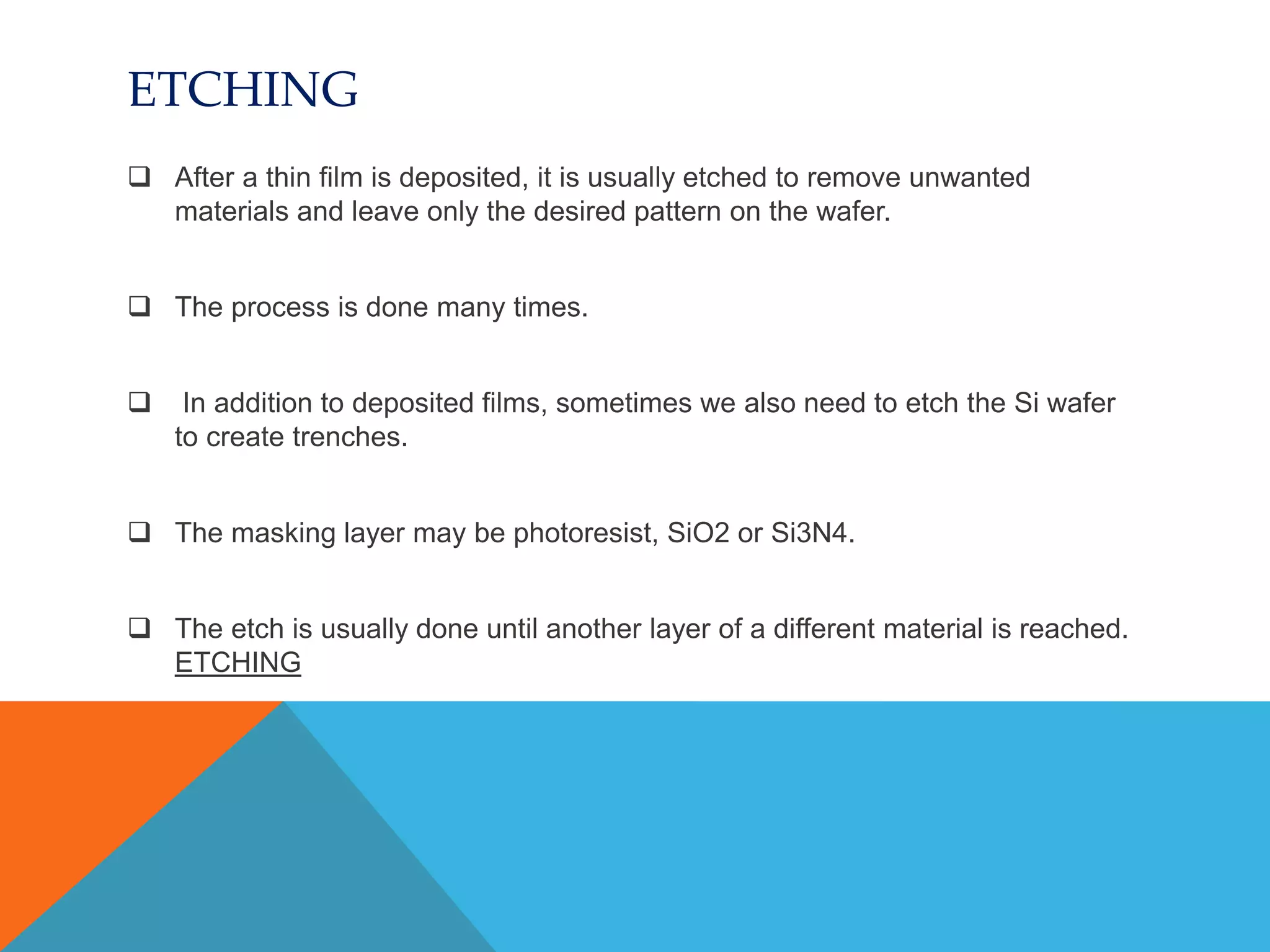 Etching | PDF | Chemistry | Science