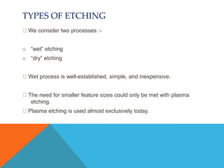 Etching | PDF | Chemistry | Science