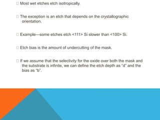 Etching | PDF | Chemistry | Science