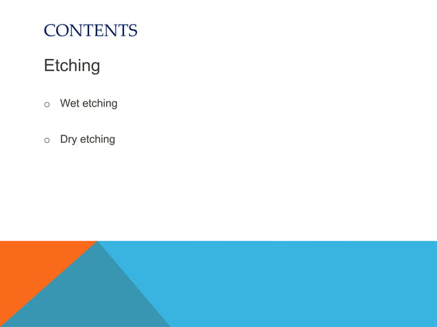 Etching | PDF | Chemistry | Science