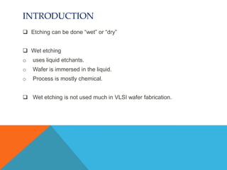 Etching | PDF | Chemistry | Science