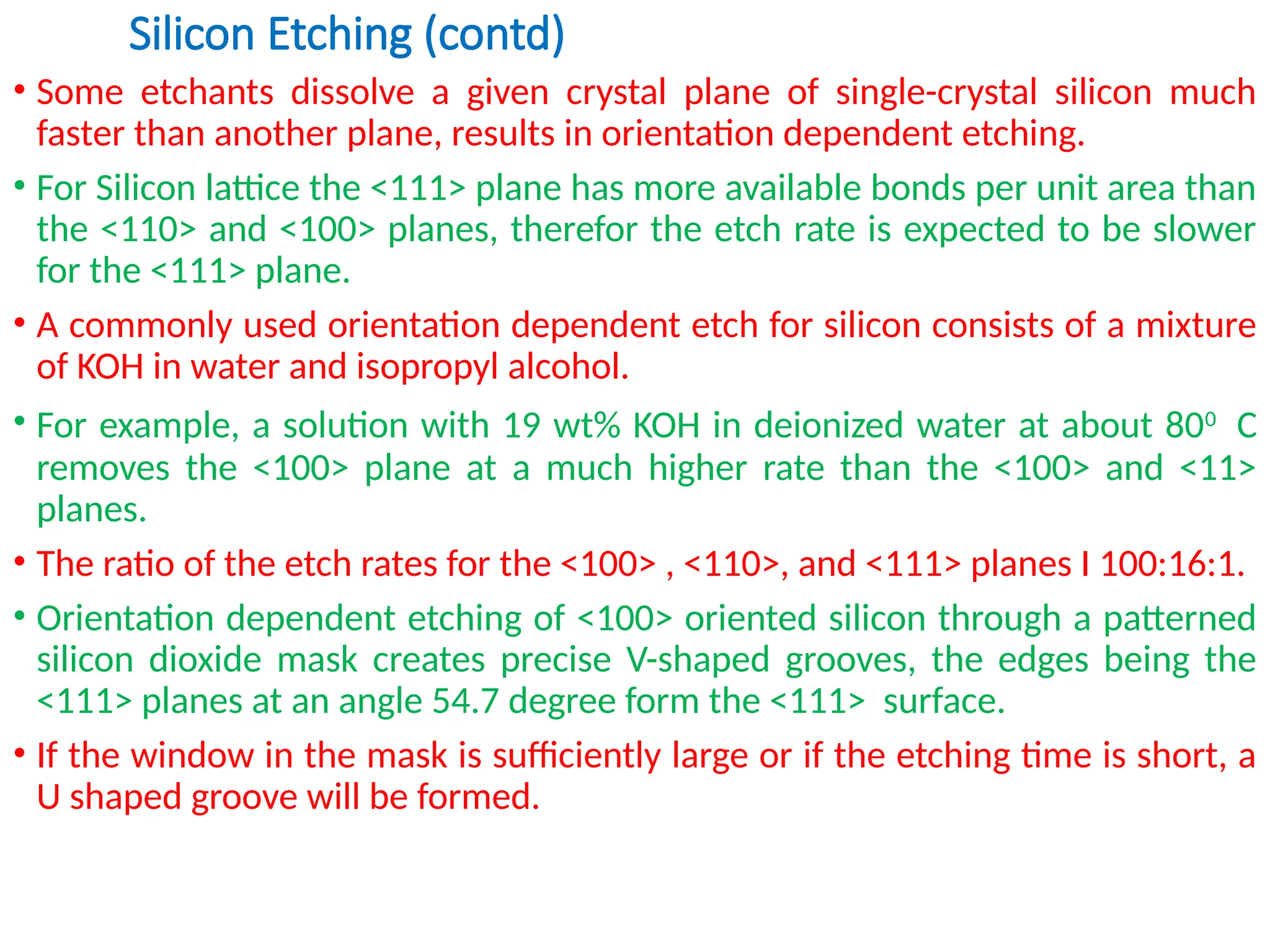 Etching in VLSI fabrication techniques of modern | PPT