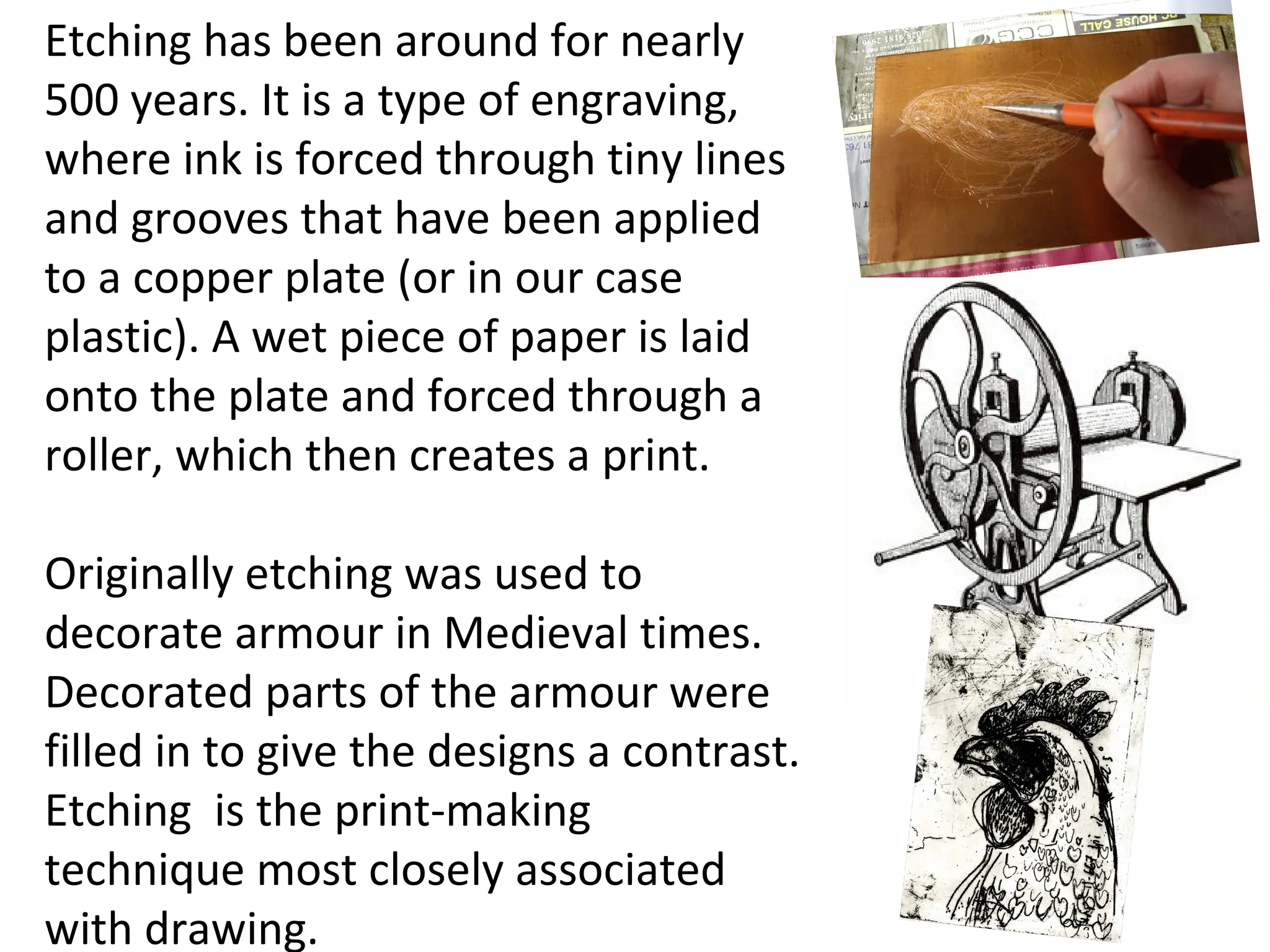 art dry point etching powerpoint for students | PPT