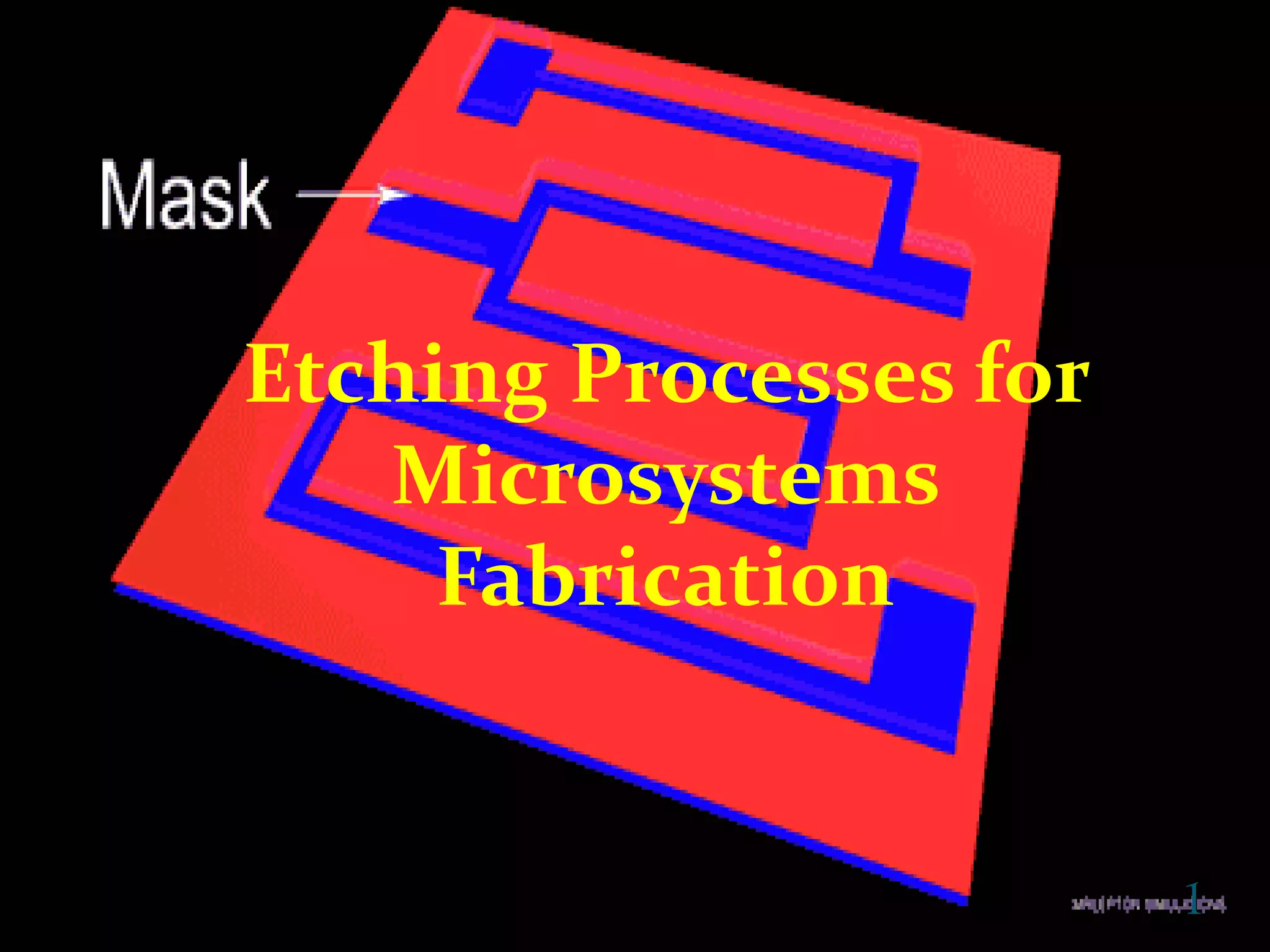 Etching processes for microsystems fabrication | PPT