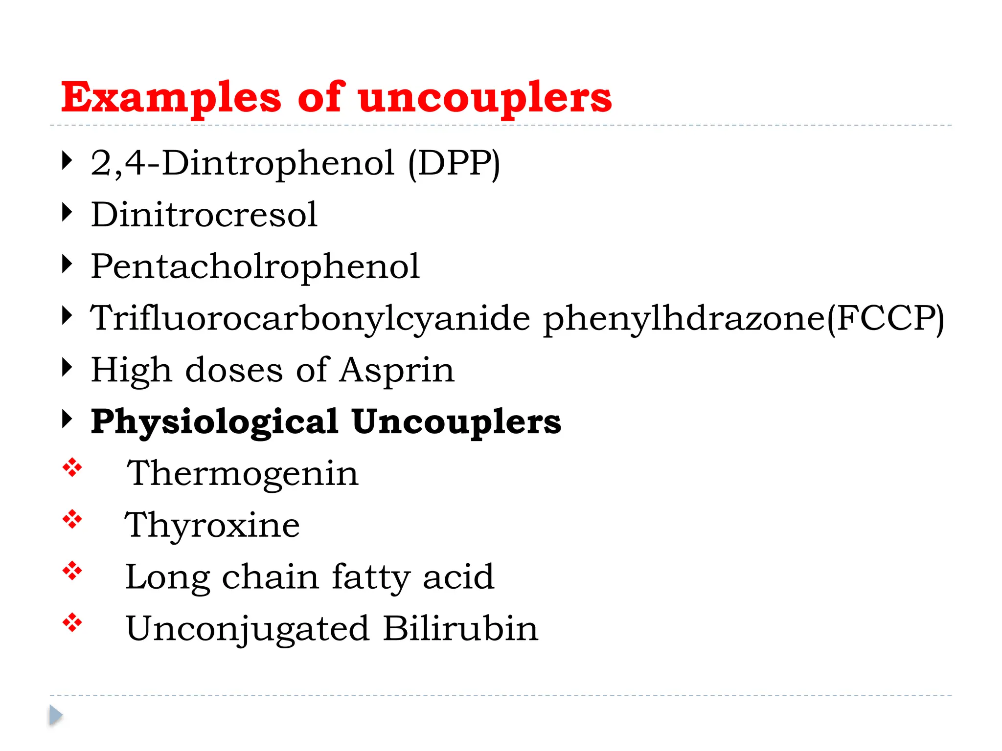 ETC Inhibitors and Uncouplers in biochemistry | PPTX