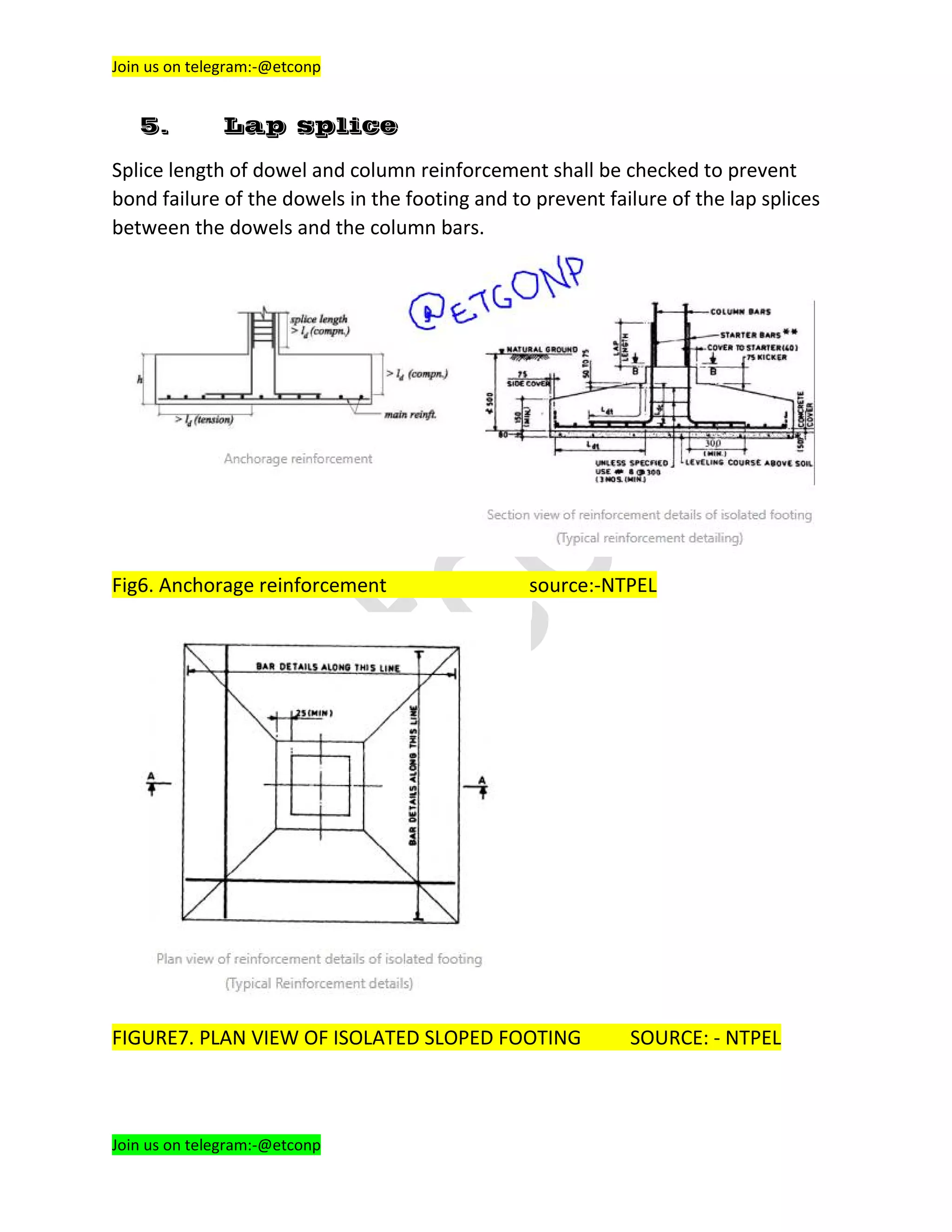 reinforcement detailing for isolated footing | PDF