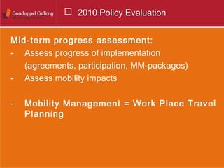 Evaluation Taskforce Mobility Management | PPT